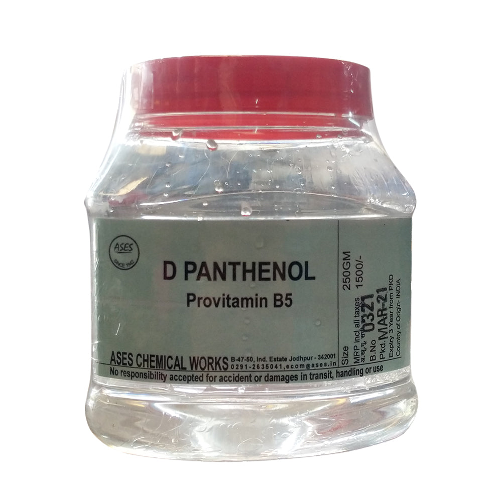 D Panthenol Gel / Viscous Liquid(Pro Vitamin B5)(100% Biologically Act ...